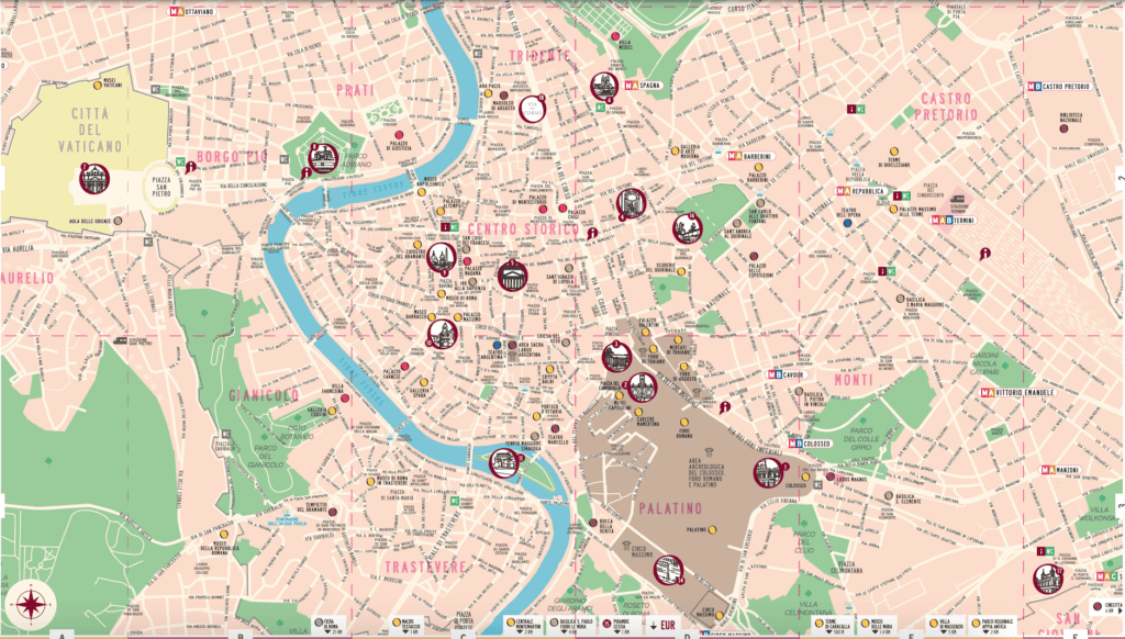 MAPA de ROMA DETALLADO: Guía ESENCIAL para VIAJAR