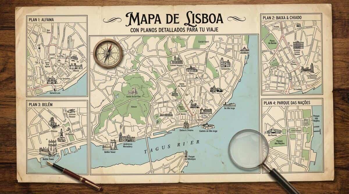 MAPA de LISBOA: PLANOS DETALLADOS para tu VIAJE